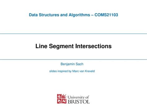 Line Segment Intersections Ppt