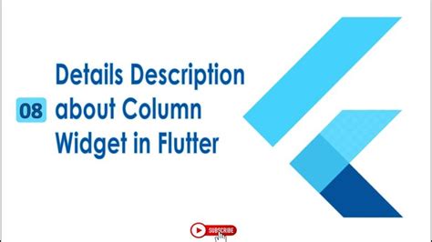 Details Description Of Column Widget In Flutter Flutter Widget