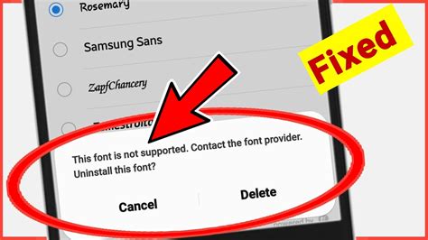 this font is not supported problem fixed youtube
