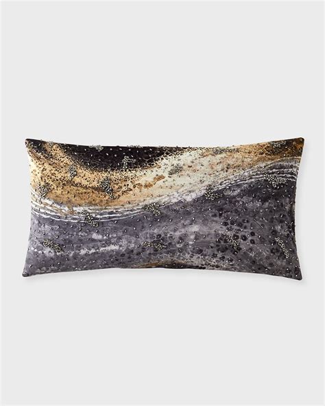 Donna Karan Home Cord Swirl Decorative Pillow 14 X 20 Horchow