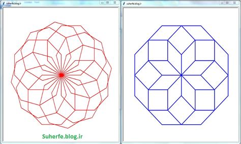 ترسیم شکل گرافیکی با کتابخانه ترتل در پایتون مثال شماره شش و هفت turtle