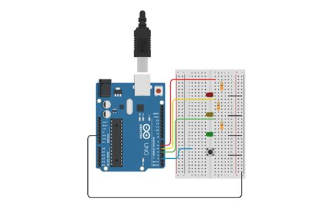 Circuit Design Traffic Light With Sfr Tinkercad