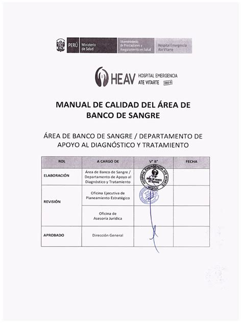 2manual De Calidad De Banco De Sangre Pdf Pdf