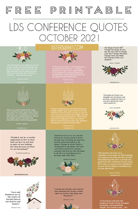 Lds Conference Quotes Free Printables April 2022 Sisters What
