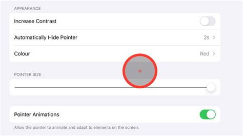 how to customize the mouse cursor on ipad tracking speed animations