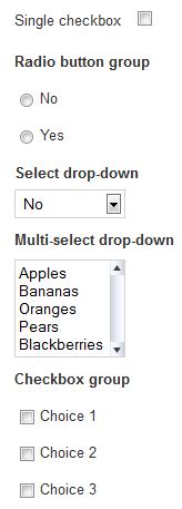What Are The Differences Between Select Drop Downs Radio Buttons And Checkboxes ChronoEngine