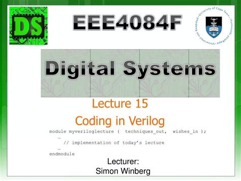 PPT Lecture 15 Coding In Verilog PowerPoint Presentation Free Download ID 2652490