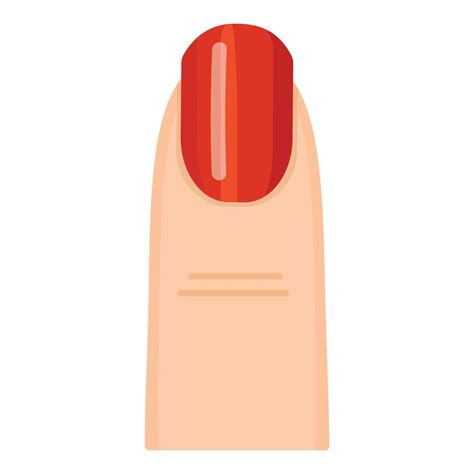 Rojo Moda Uña Icono Dibujos Animados Vector Formar Servicios 38938192