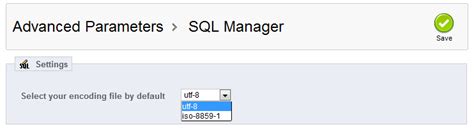 How To Set The Encoding Type For Sql Manager In Prestashop 15