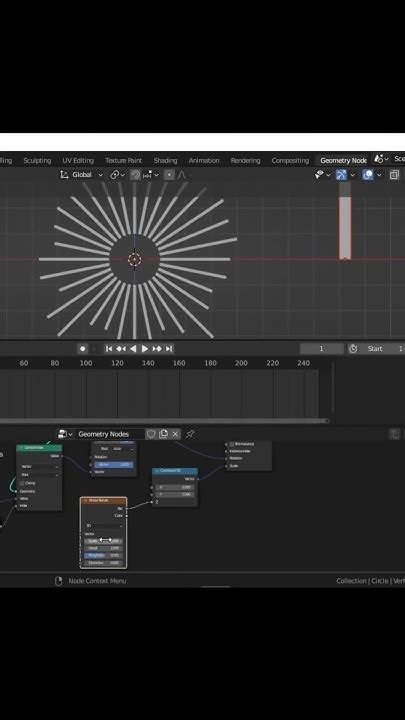 Audio Visualizer In Blender Using Geometry Nodes Blender Short Video