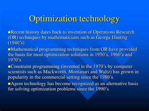 Ppt Optimization Technology Powerpoint Presentation Free Download Id 3855615