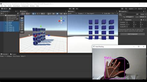 3d Hand Tracking Opencv Unity Youtube