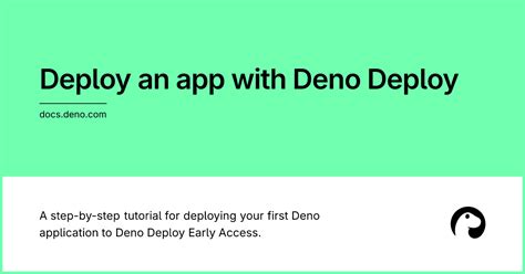 deploy an app with deno deploy