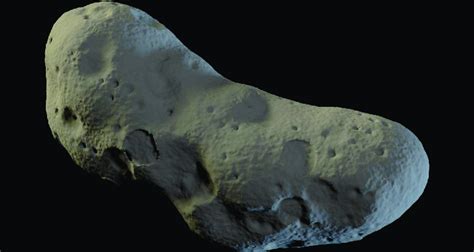 Fig A Simulated Eros Like Asteroid With High Crater Density The Download Scientific