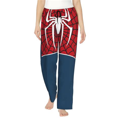 Custom Printed Spider Man Web Pajama Pants Women S Sleep Sleepwear