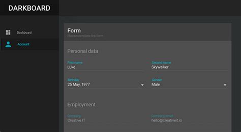 Material Dashboard Lite Gridgum