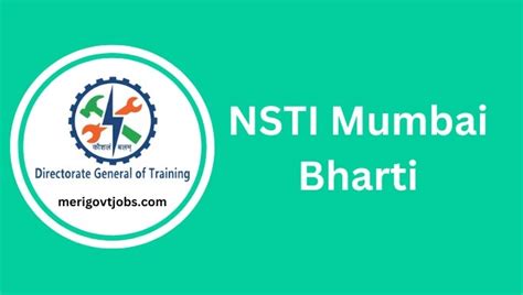 Nsti Mumbai Bharti 2023 National Skill Training Institute Mumbai