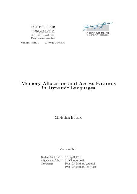 memory allocation and access patterns in dynamic stups group