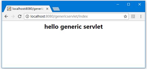 Servlet GenericServlet類 - Servlet教學