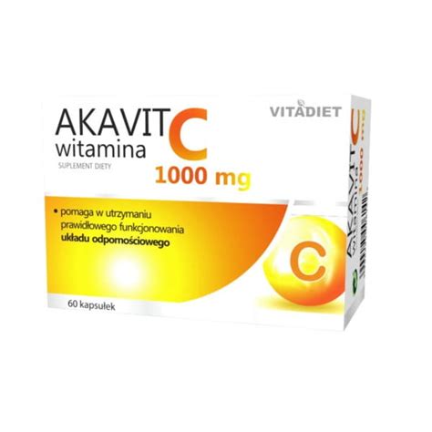 Akavit Vitamin C 1000 Mg Resistance 60 Capsules Vitadiet Biogo Fr