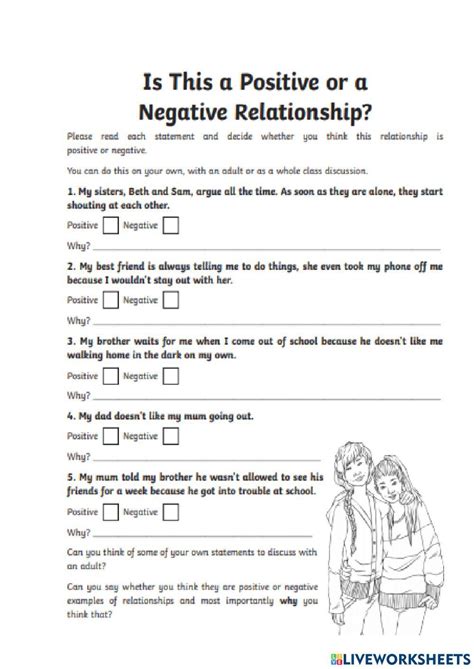 13 Printable Worksheets For All Types Of Relationships Worksheets Library