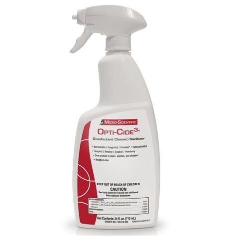 Opti Cide 3 Disinfectant Cleaner Sanitizer Spray Bottle 24oz