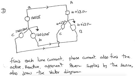 Solved Find Each Line Current Phase Current Also Find