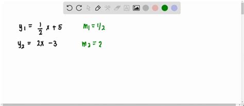 SOLVED Determine Whether The Lines Are Parallel Perpendicular Or Neither And Then Graph Both