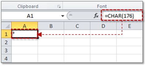 Char Formula To Insert Or Type Degree Symbol In Excel Yodalearning