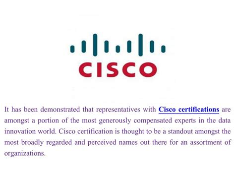 PPT Value Of Cisco Certifications PowerPoint Presentation Free Download ID 7282725