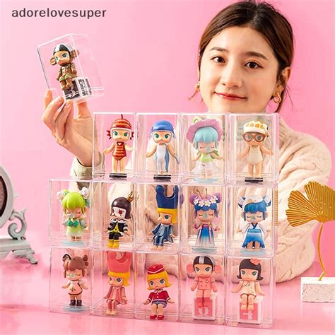 Ad1ph 1pc Figure Doll Display Box Small Model Storage Box Dust Proof Box Protection Case