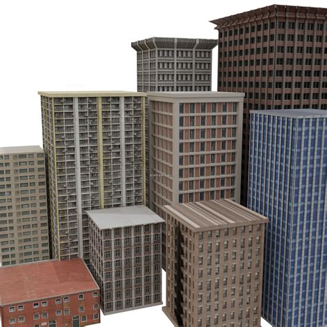 Blender高楼建筑模型 Blender布的