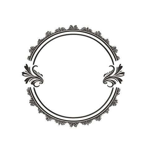 Premium Vector A Circle With A Floral Design On It