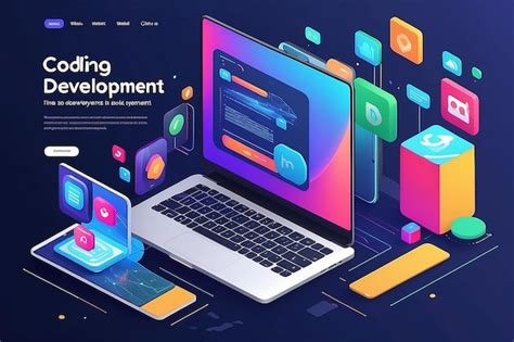 Premium Photo Web Development And Coding Cross Platform Development