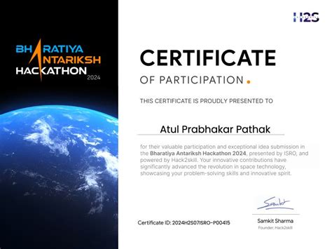 Atul Pathak On Linkedin Spacetech Isro Hackathon Innovation