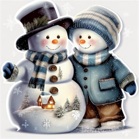 Premium Ai Image A Snowman With A Snowman On It And The Words Snow On The Bottom