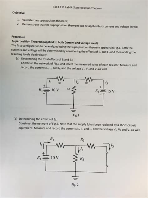 Solved Elet 111 Lab 9 Superposition Theorem Objective 1