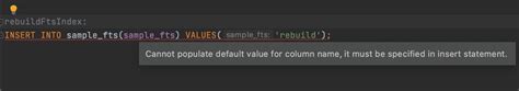 fts4 rebuild command is failing · issue 298 · sqldelight sql psi