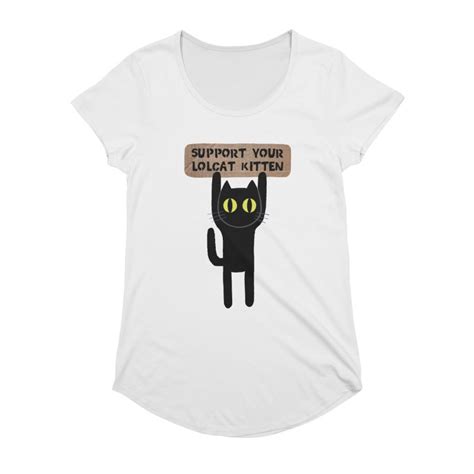 Support Your Lolcat Kitten Womens T Shirt Premium Kooky Loves Artist Shop