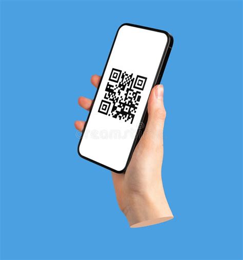 qr code scanner reader app on mobile phone stock image image of