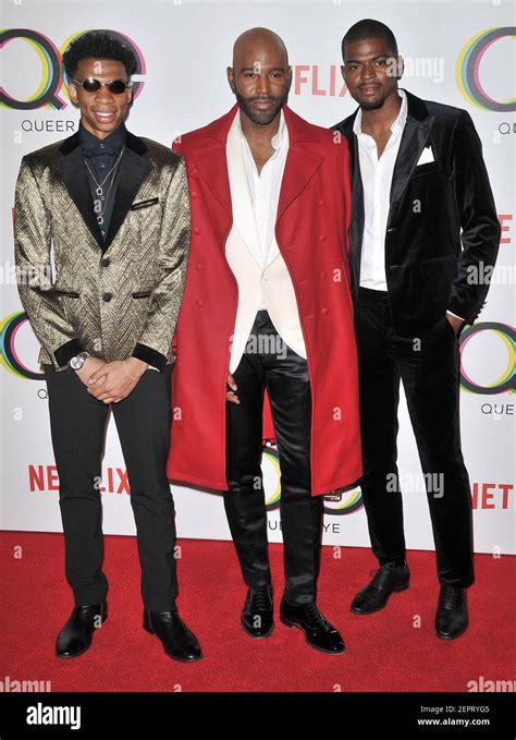 L R Chris Brown Karamo Brown And Jason Brown Arrives At Netflixs