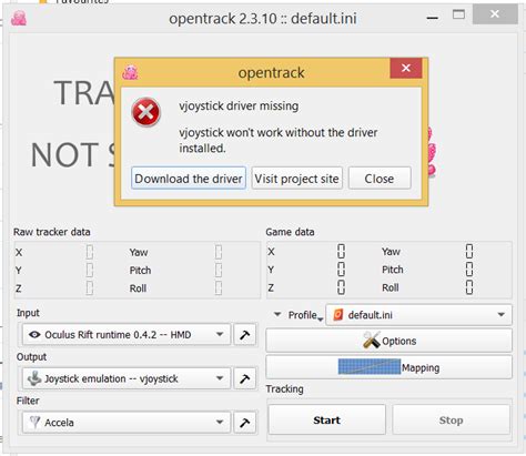 Vjoystick Not Been Detected Issue Opentrack Opentrack GitHub