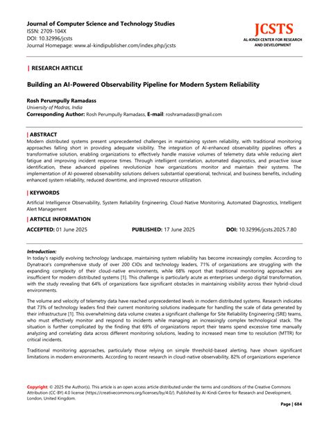 Pdf Building An Ai Powered Observability Pipeline For Modern System