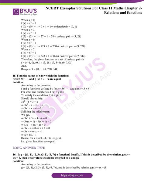 Ncert Exemplar Solutions For Class 11 Maths Chapter 2 Relations And