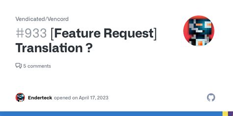 [feature request] translation · issue 933 · vendicated vencord · github