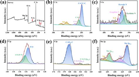 Xps Of Mno2 Pzscnw A Full B C 1s C N 1s D P 2p E S 2p