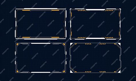 Premium Vector Hud Frames Futuristic Text Box Border Frame Scifi Digital Screen Hologram Panel