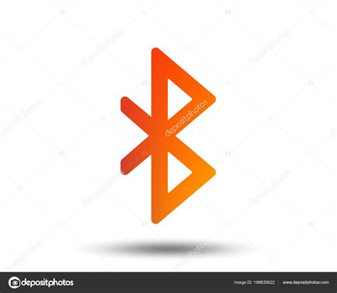 Bluetooth Sign Icon Mobile Network Symbol Data Transfer Blurred Gradient Stock Vector By