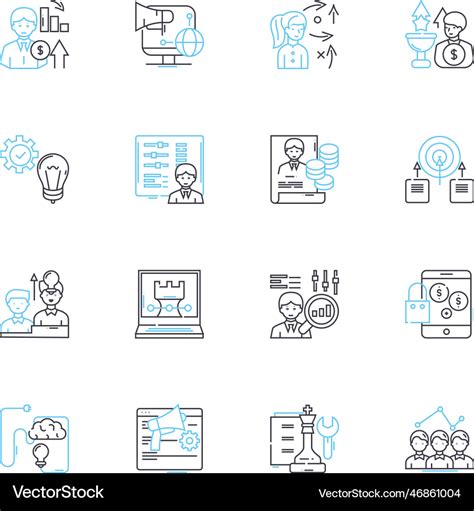 Innovation Creation Linear Icons Set Ideation Vector Image