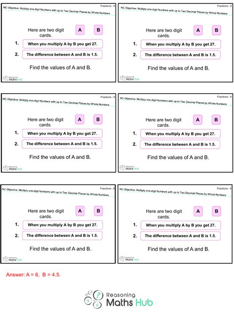 Multiply One Digit Numbers With Up To Two Decimal Places By Whole